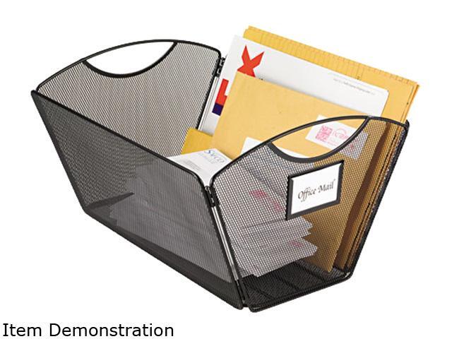 Safco 2163BL Onyx Mesh Desktop Tub File Storage Box, Legal, Black ...