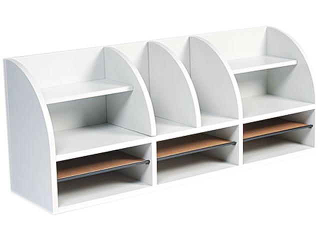 Safco 9411GR Radius Front Desktop Organizer, 12 Sections, 38 1/2 x 9 5/ ...