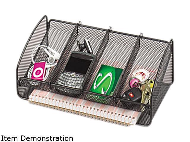 Safco Metal Mesh Desk Organizer, Black, 5 Sections, 12 1/4 x 6 1/4 x 4 ...