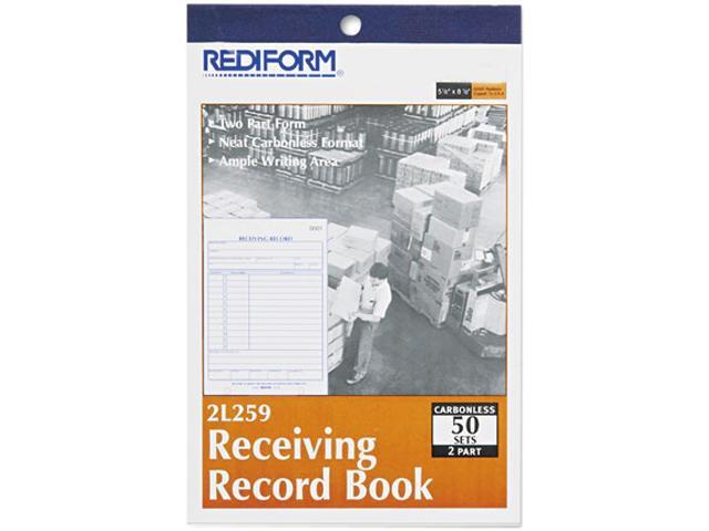 Rediform 2L259 Receiving Record Book, 5 9/16 x 7 15/16, Two-Part ...