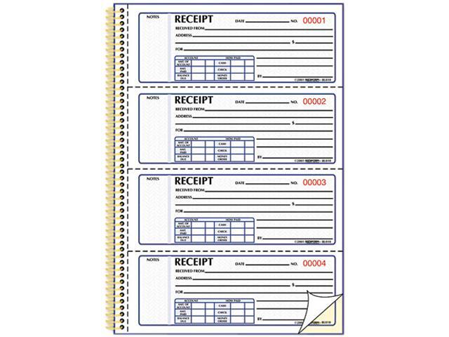Rediform 8L810 Money Receipt Book, 7 x 2-3/4, Carbonless Duplicate ...