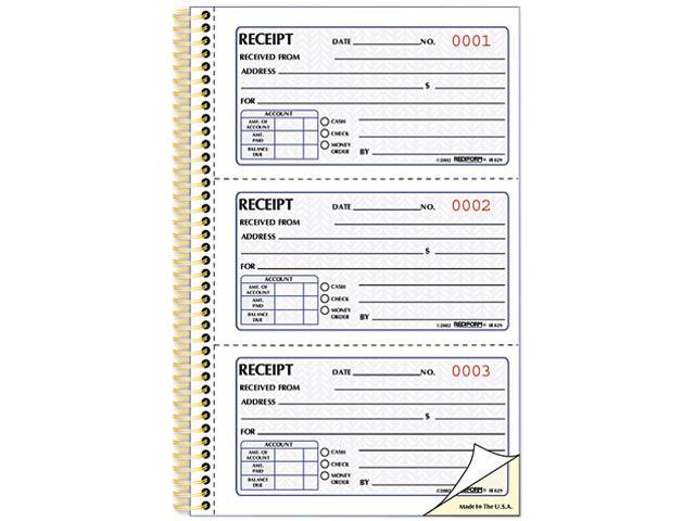Rediform 8L829 Money Receipt Book, 2-3/4 x 5, Two-Part Carbonless, 225 ...