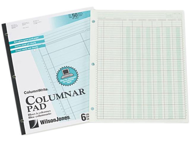Wilson Jones G7206A Accounting Pad, Six Six-Unit Columns, 8-1/2 x 11 ...
