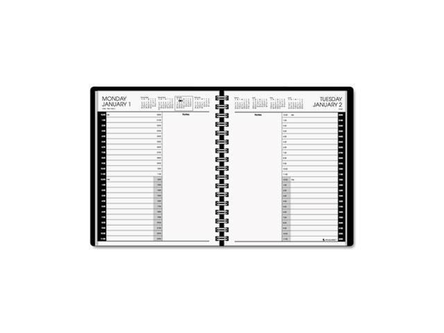 AT-A-GLANCE 70-824-05 Recycled 24-Hour Daily Appointment Book, Black, 6 ...