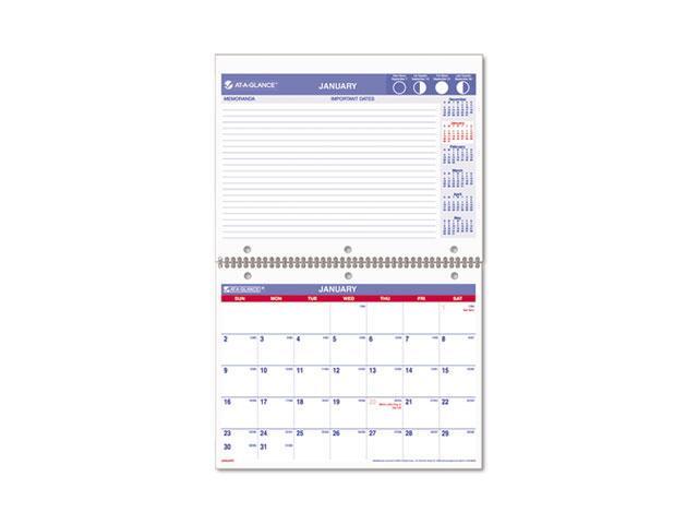 AT-A-GLANCE PM170-28 Recycled Desk/Wall Calendar, 11 x 8-1/2 - Newegg.com