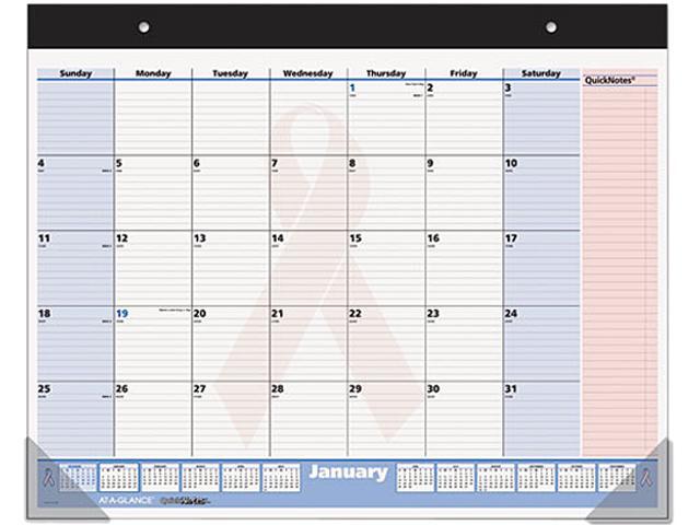 AT-A-GLANCE SKPN70-00 QuickNotes Special Edition Recycled Desk Pad , 22 ...