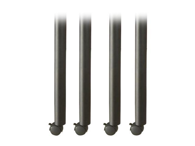 BOSS Office Products NTT4XLBS Black Metal Post Legs with Casters (4 ...