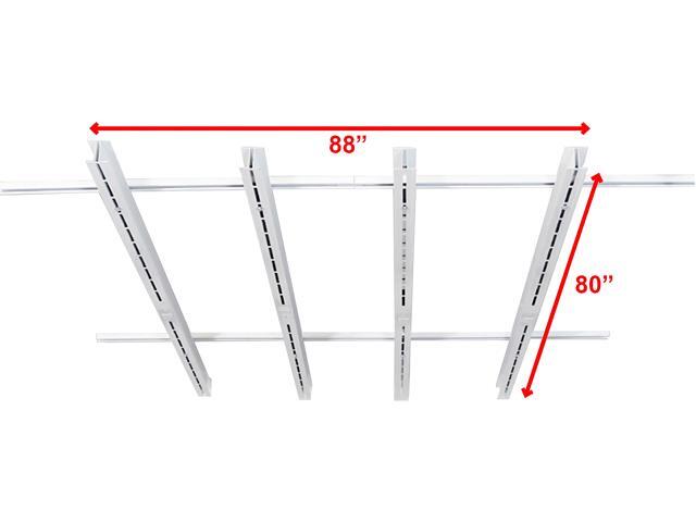 Ceiling Sam TS12W Rack N Rail Steel Overhead Tote Slide Storage Systems ...