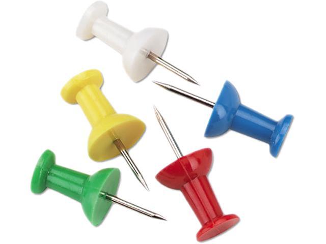 GEM CPOA Plastic Head Push Pins, Plastic, Assorted, 3/8", 100/Box ...