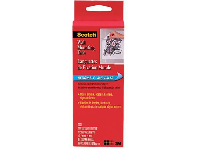 Scotch 7221 Precut Removable Mounting Tabs, Double-Sided, 1/2 x 3/4 ...