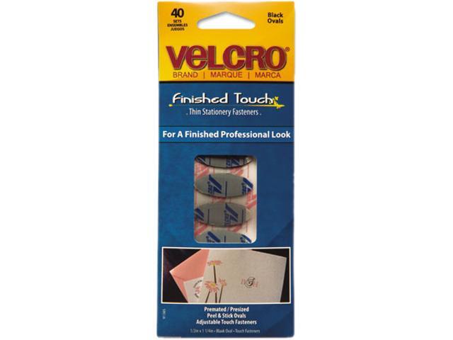 Velcro Oval Hook & Loop Fasteners, 7 1/4 x 3, Black, 40/Pack - Newegg.com