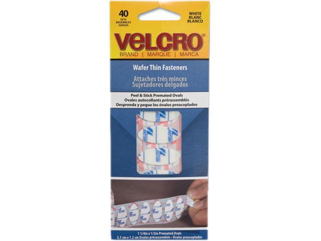 Velcro Oval Hook & Loop Fasteners, 7 1/4 x 3, White, 40/Pack - Newegg.com