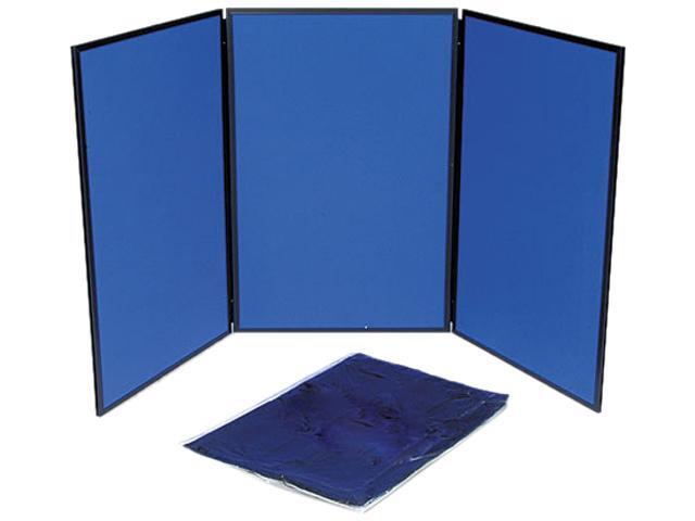 Quartet SB93513Q ShowIt Three-Panel Display System, Fabric, Blue/Gray ...