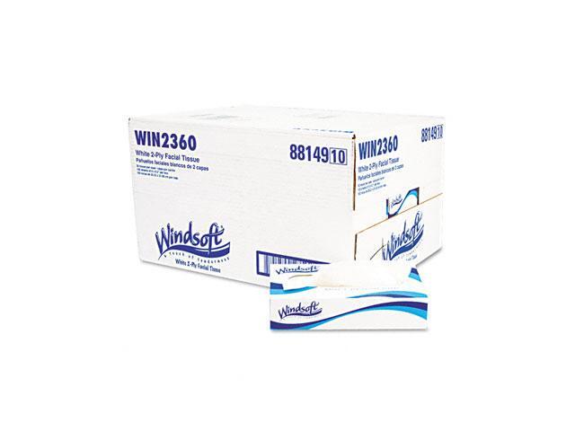 Windsoft 2360 Facial Tissue in Pop-Up Box, 100/Box, 30 Boxes/Carton ...