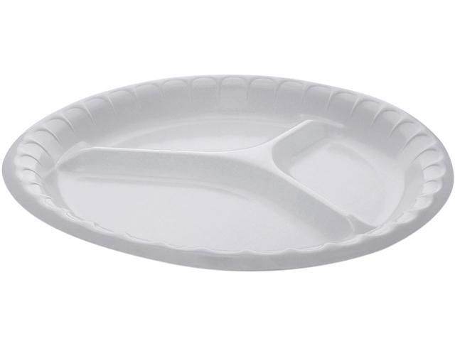 Pactiv 0TK10044000Y Laminated Foam Dinnerware, 3-Compartment Plate, 10. ...