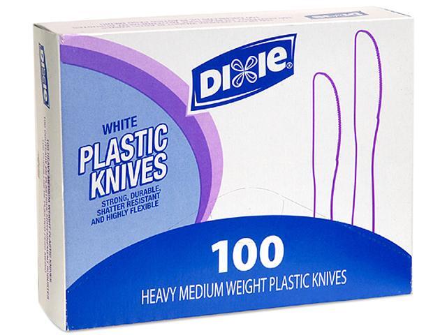 Dixie KM207 Plastic Tableware, Heavy Mediumweight Knife, 100 Pieces/Box ...