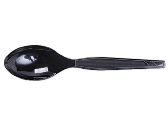 Dixie TM507 Plastic Tableware, Heavy Mediumweight Teaspoons, Black, 100 ...