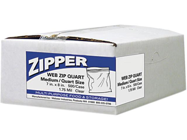 Webster Quart Storage Bags Reclosable 7"x8" 500/BX CL ZIPQUART - Newegg.com