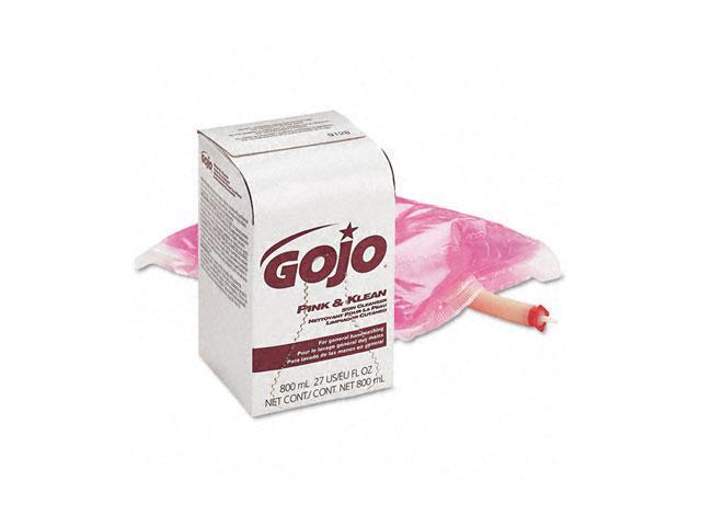 GOJO 9128-12EA Pink & Klean Skin Cleanser 800-ml Bag-in-Dispenser ...
