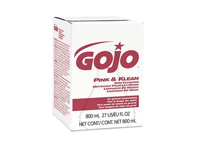 GOJO 9128-12EA Pink & Klean Skin Cleanser 800-ml Bag-in-Dispenser ...