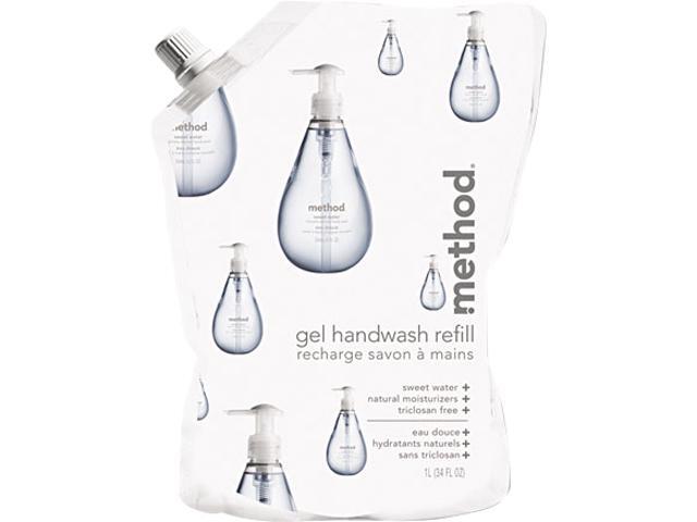 Method 00652 Gel Hand Wash Refill, 34 oz., Sweet Water Scent, Plastic ...