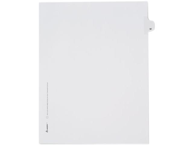 Avery 82185 Allstate-Style Legal Side Tab Divider, Title: W, Letter ...