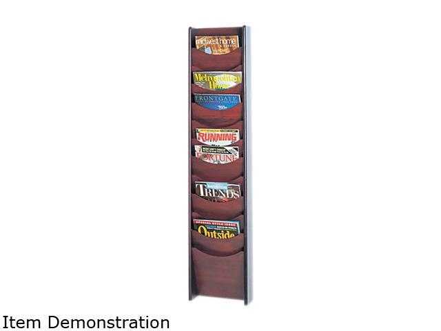 Safco Solid Wood Wall-Mount Literature Display Rack, 11-1/4w x 3-3/4d x ...