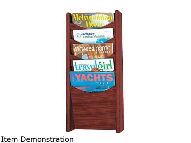 Safco Solid Wood Wall-Mount Literature Display Rack, 11-1/4w x 3-3/4d x ...