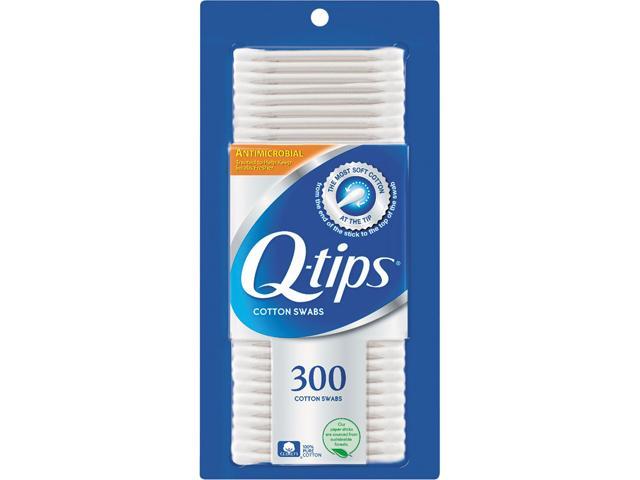 Q-Tips 17900CT Cotton Swabs, Antibacterial, 300/Pack, 12/Carton ...