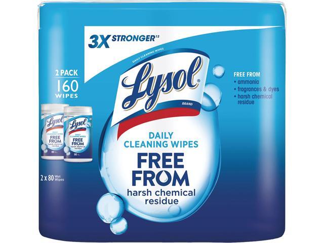 LYSOL 19200-99255 Daily Cleansing Wipes, 80 Wipes, 2 packs - Newegg.com