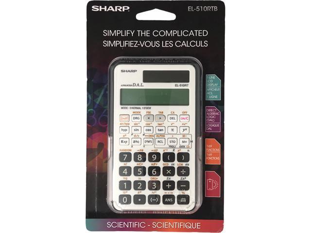 Sharp EL510RTB Large 10 Digit Scientific Calculator w/ 169 Functions ...