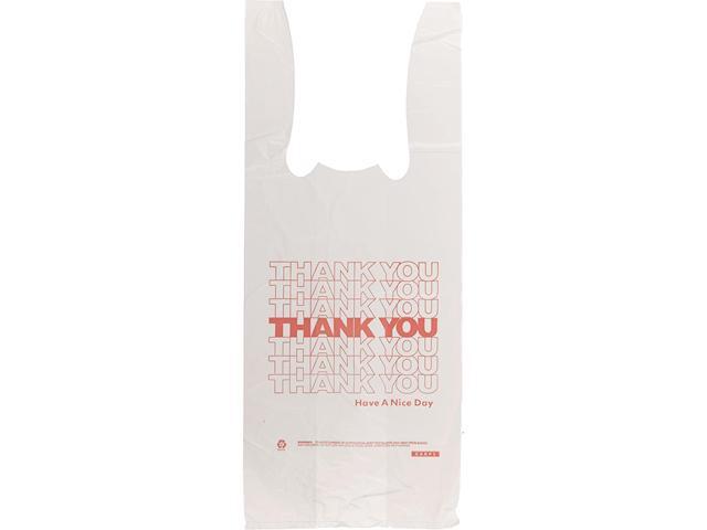 Barnes Paper Co 6415THYOU Plastic Thank-You T-Sack, 2 mil, 15.00" x 4. ...