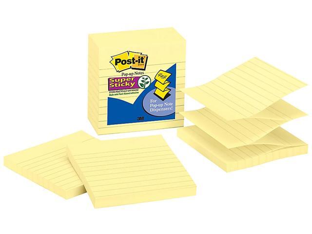 Post-it R440-YWSS Super Sticky Pop-up Notes, 4 in x 4 in, Canary Yellow ...