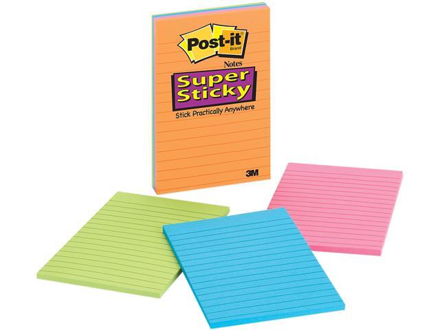 Post-it 4621SSAN Super Sticky Notes, 4" x 6", Lined - Newegg.com