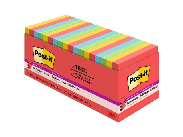 3M R33018SSANCP Super Sticky Notes Cabinet Pack, 3" x 3", Square, 18 ...