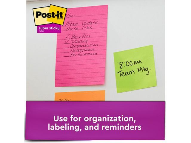 3M 66024SSMIACP Super Sticky 4" x 6" List Notes, Rectangle, 45 Sheets ...