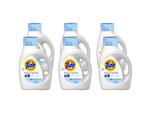 Tide Free & Gentle Detergent 46 fl oz/Bottle - 6 Bottles/Carton 41823CT ...
