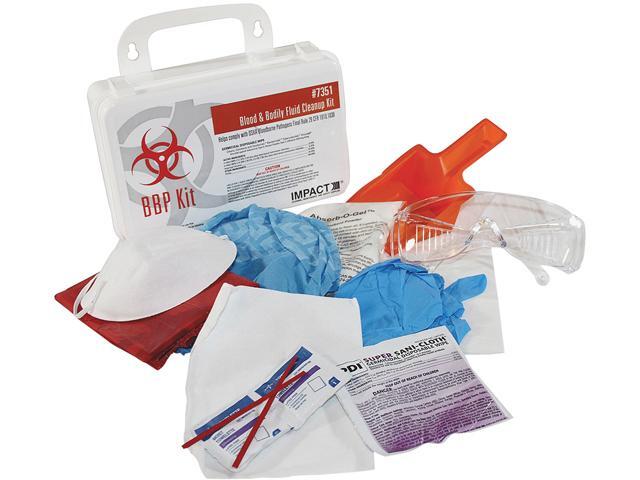 IMPACT 7351CT Bloodborne Pathogen Cleanup Kit, Heavy Duty Plastic Case ...