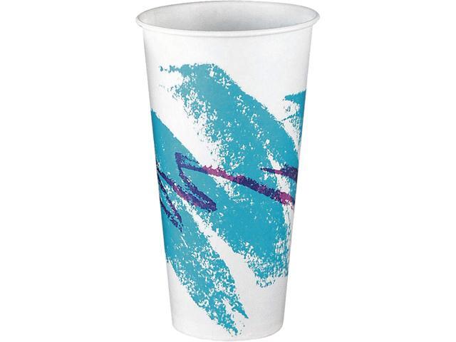 SOLO Cup Company RP24P-00055 Jazz Waxed Paper Cold Cups Rolled Rim ...