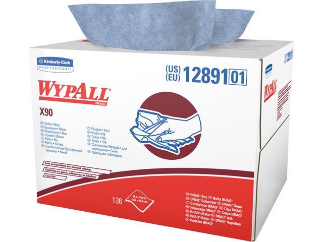WypAll X90 Extended Use Cloths (12891), Reusable Wipes BRAG BOX, Blue ...