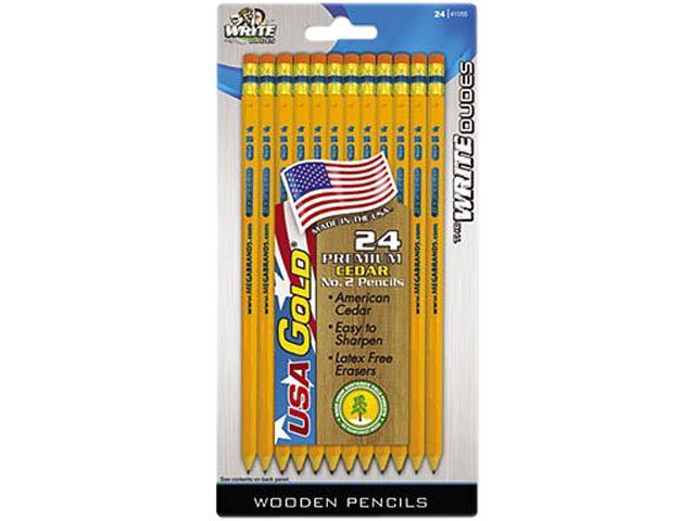 Mega Brands DDR64 Pencils, Cedar, Yellow, 24/Pk - Newegg.com