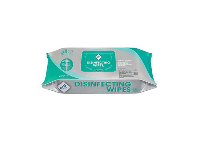 WipesPlus 37701 Disinfecting Wipes Refill Pack, 80 count - Newegg.com