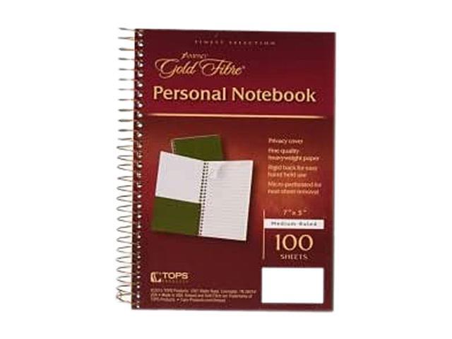 Ampad 20-801R Gold Fibre Subject Notebook, 5" x 7", College Ruled, 100 ...