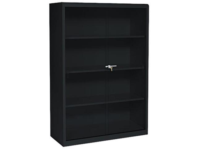 Tennsco 342GLBK Executive Steel Bookcase W/ Glass Doors, 3 Shelves, 36w ...