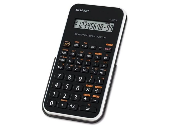 Sharp EL501X2BWH EL-501XBWH Scientific Calculator, 10-Digit LCD ...
