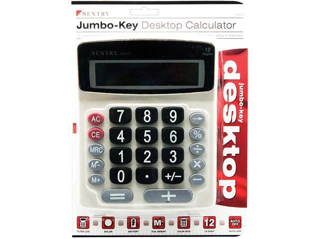 Sentry CA479 Jumbo-Key Desktop Calculator White - Newegg.com