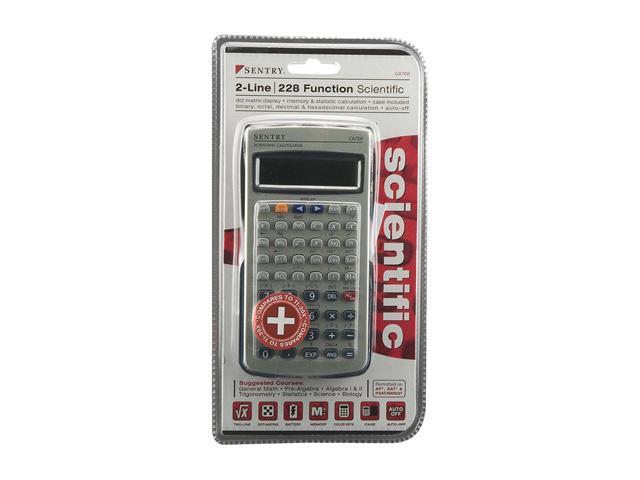 Sentry CA700 Two Line 228 Function Scientific Calculator - Silver ...