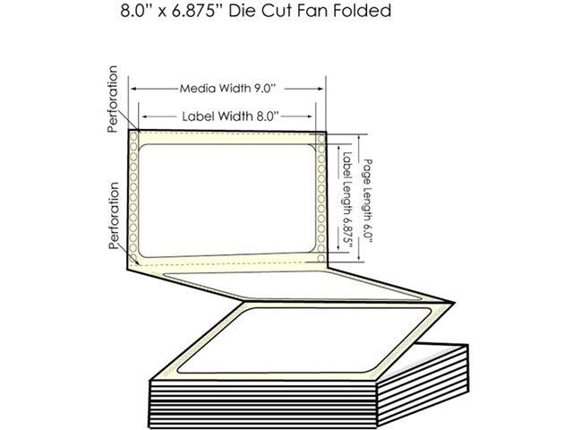 Sector 9 802010 GP-C831 6 x 11.9375 Matte Paper Labels - Newegg.com