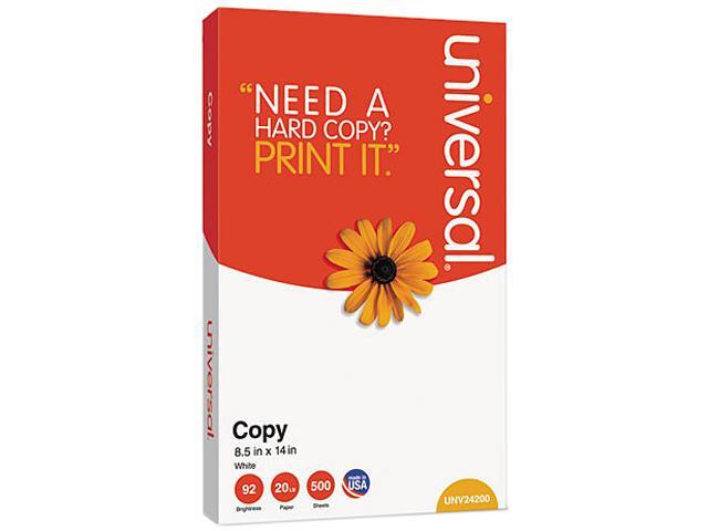Universal Copy Paper, 92 Brightness, 20 lb, 8-1/2 x 14, White, 150,000 ...