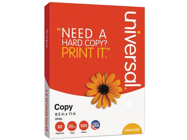 Universal UNV21200 Copy Paper, 92 Brightness, 20 lbs., 8.50" x 11.00 ...